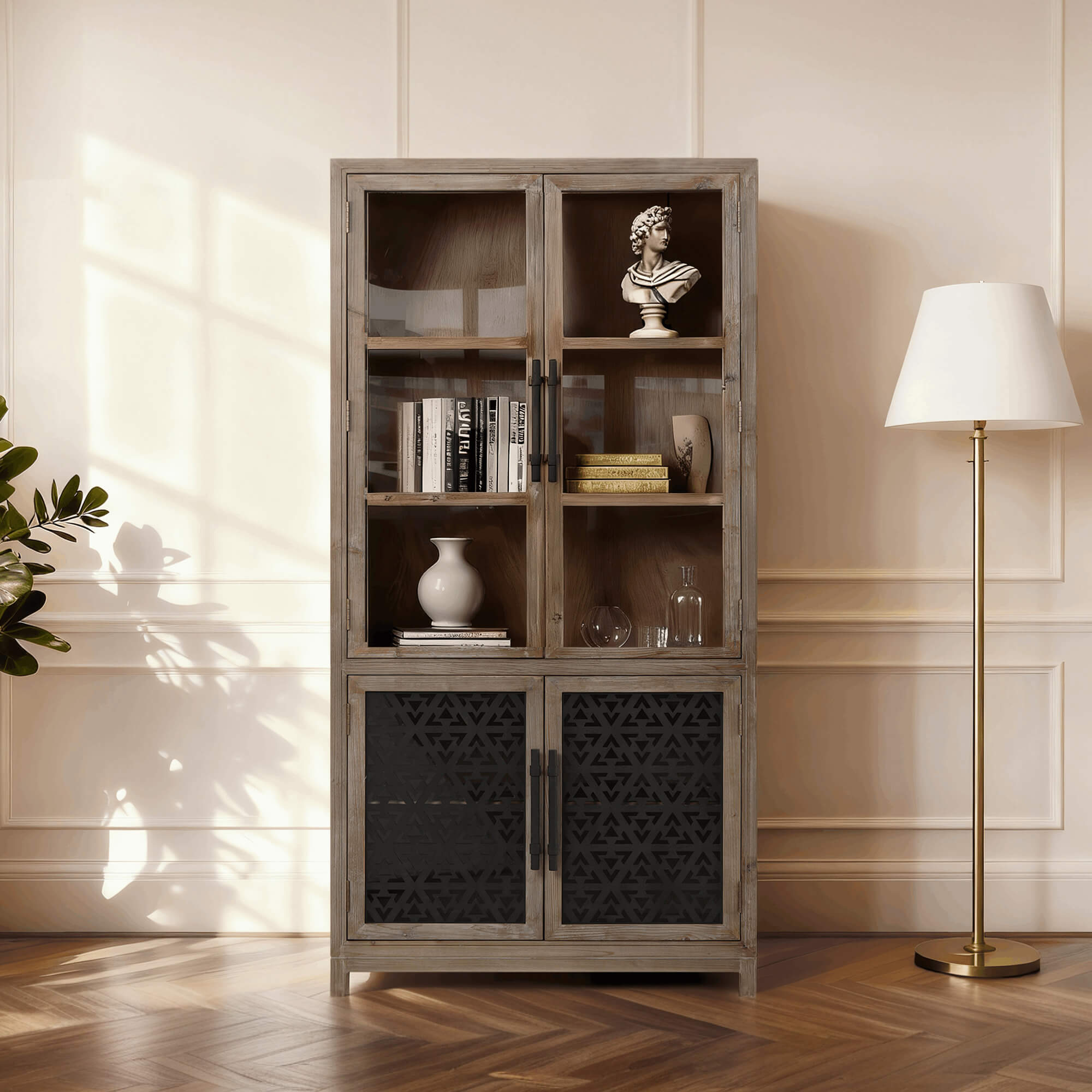 83'' Ethan Tall Display Cabinet | Solid Reclaimed Fir – CHITA LIVING