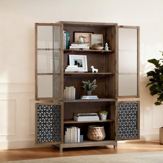 83'' Ethan Tall Display Cabinet | Solid Reclaimed Fir – CHITA LIVING