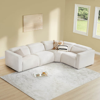 Oliver Modular 4-Seat Reclining Sectional Sofa with Power Headrest ...