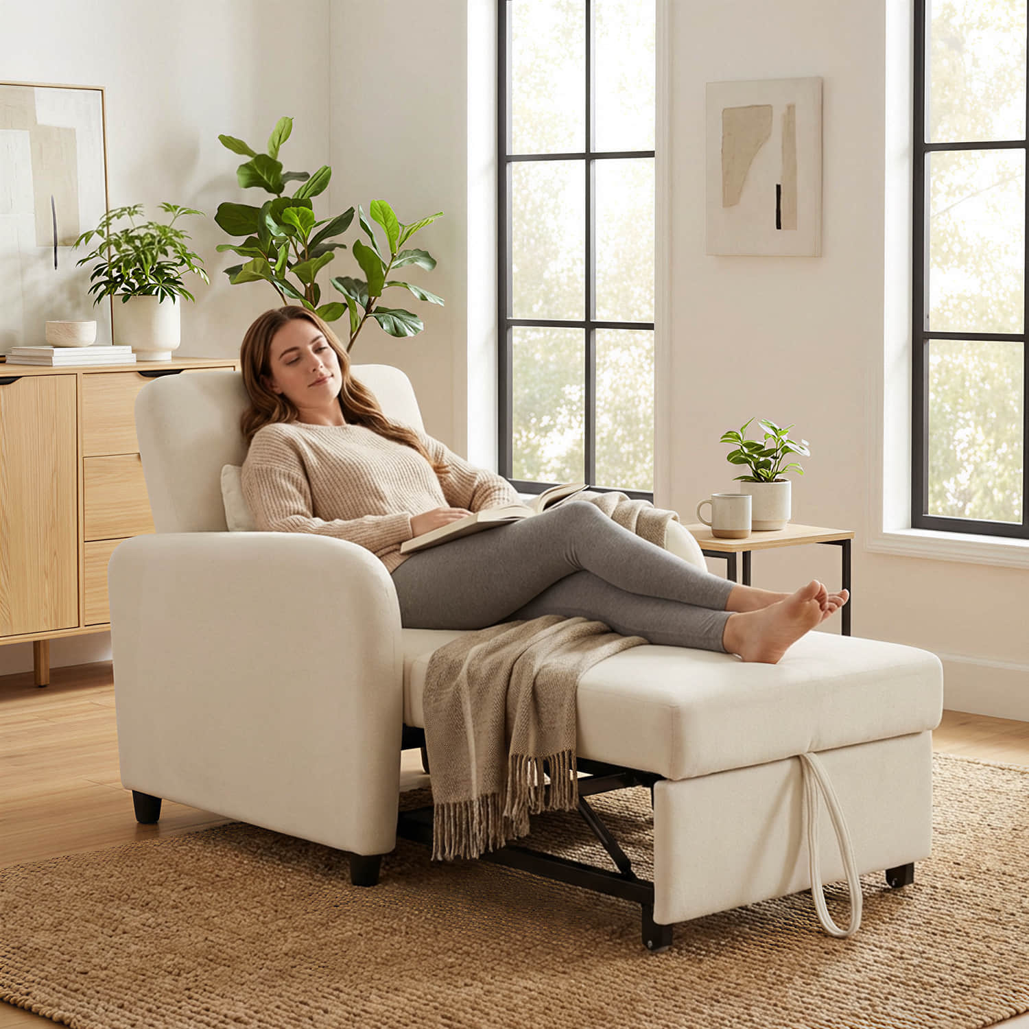 Greer Stylish Convertible Sleeper Chair – CHITA LIVING