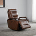 Gentry Leather Power Swivel Glider Recliner | Wooden Armrests – CHITA ...