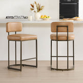 Kenya Upholstered Bar Stools - Sleek Modern Counter Style – CHITA LIVING