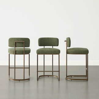 Kenya Upholstered Bar Stools - Sleek Modern Counter Style – CHITA LIVING