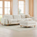 Liam 4-Piece Overstuffed Feather Wood Base Sectional | Luxurious ...
