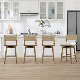 Arcadia Woven Swivel Counter Stool | Stylish Comfort Awaits – CHITA LIVING