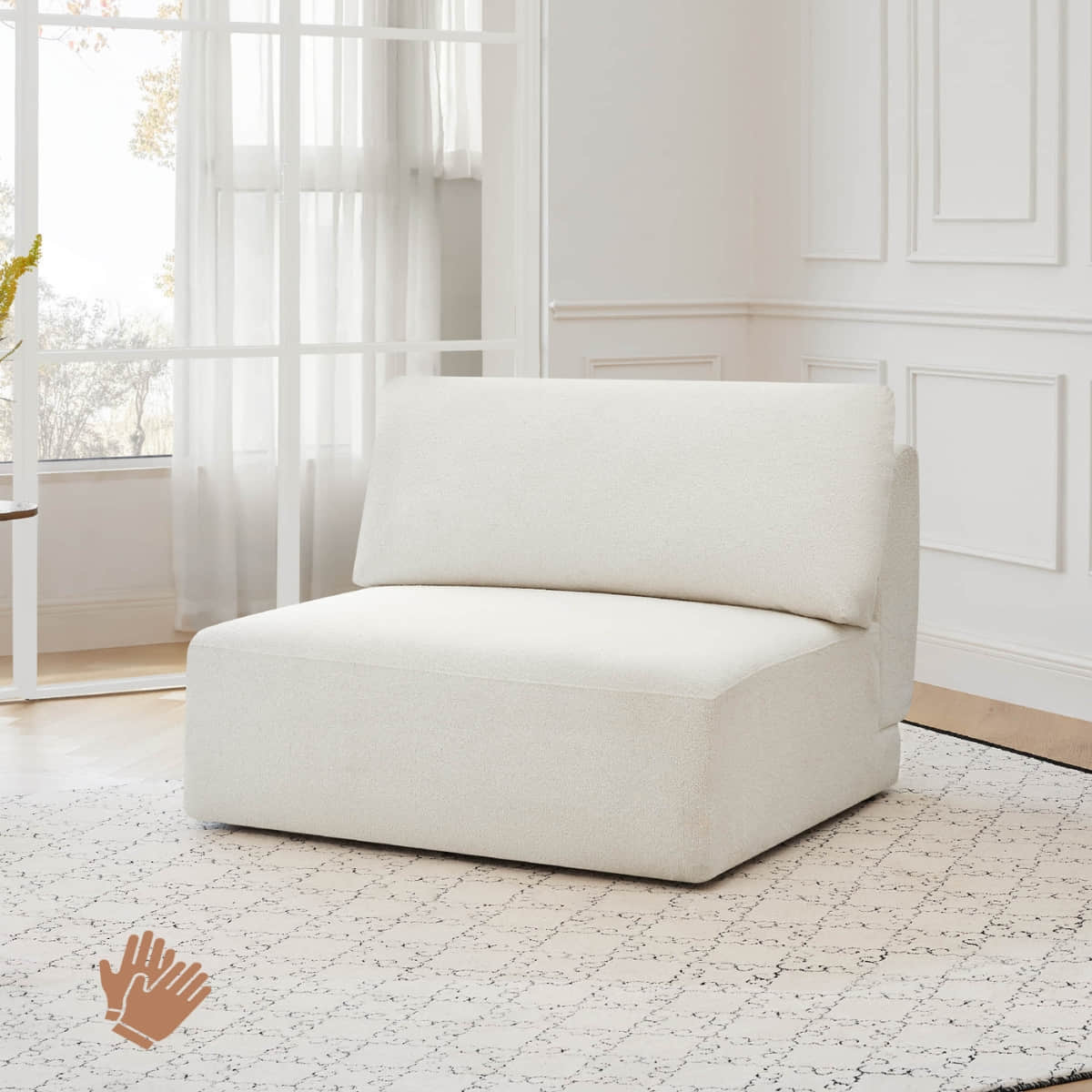 Grace Modular Armless Sofa Chair – Generously Sized Design | Ultimate ...