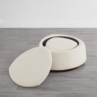 Twin Stone-shaped Ottoman | Stylish Storage Solution – CHITA LIVING