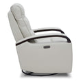 Gentry Leather Power Recliner | USB Port | Contrast Wooden Armrests ...